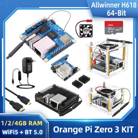 Orange Pi Zero 3 Allwinner H618 Wifi5 Bt 50 1 2 4 Gb Ram Optional