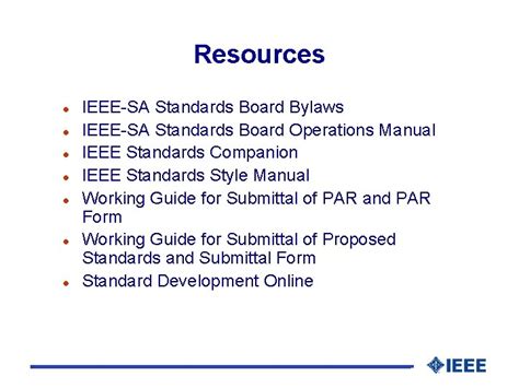 Overview Of The Ieee Process Overview Of Process