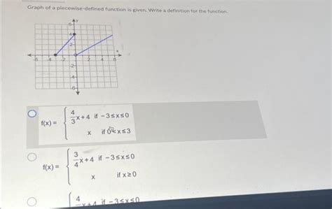 Solved Graph Of A Piecewise Defined Function Is Given Write