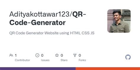 GitHub Adityakottawar QR Code Generator QR Code Generator Website Using HTML CSS JS