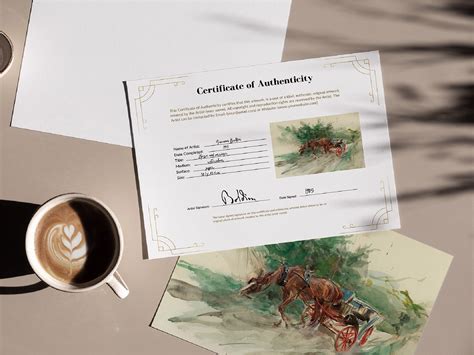 Editable Certificate Of Authenticity For Artwork Certificate Of Authenticity Template Canva
