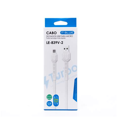 Cabo De Dados Usb Micro Usb It Blue Le V