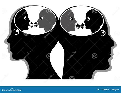 Internal Discourse Or Inner Dialogue Stock Illustration Illustration