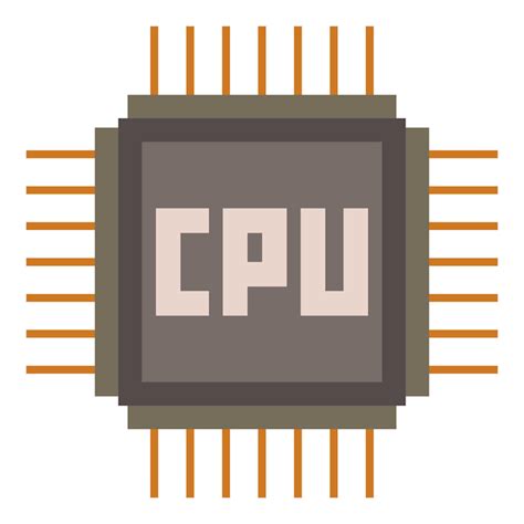 Cpu 아이콘 웹용 Cpu 벡터 아이콘의 만화 그림 프리미엄 벡터
