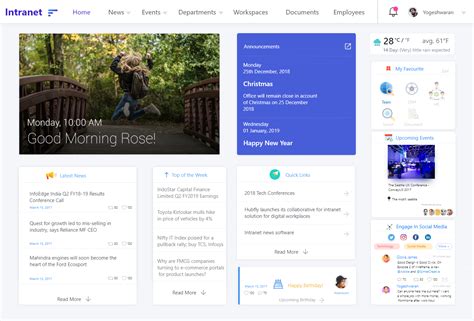 10 Intranet Design Examples Guaranteed To Inspire Your Employees Artofit