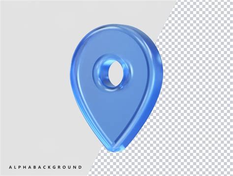 premium psd location icon 3d rendering vector