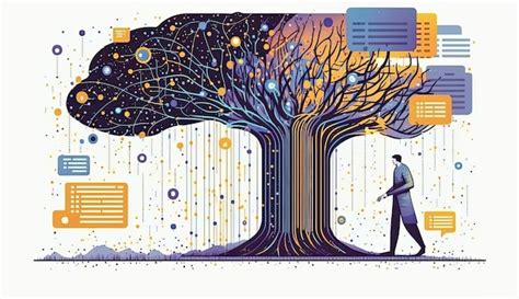 Premium AI Image An Illustration Of A Man And A Tree With The Words The Tree On It