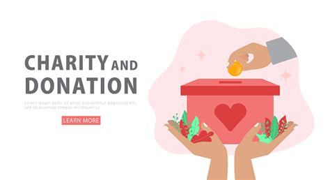 자선 및 기부 인도주의 적 지원 개념 상자를 들고 자원 봉사 손 지원 및 도움제공 벡터 일러스트 자선기부에 대한 스톡 벡터 아트 및 기타 이미지 Istock