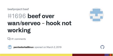 Beef Over Wan Serveo Hook Not Working Issue 1696 Beefproject Beef GitHub