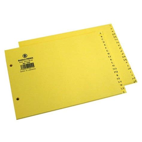 Files Index Separator Bristol 180g Yellow Diabco Stationery Files Index Separator Bristol 180g Yellow Diabco Stationery