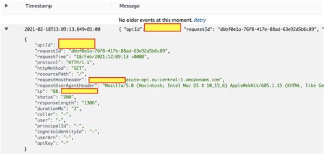 Json How To Get Users Public Ip From Aws Api Gateway Cloudwatch Logs
