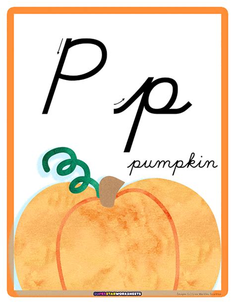 Cursive P Superstar Worksheets