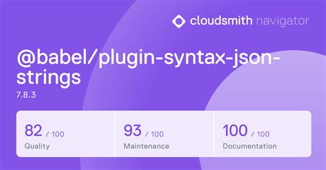 Babelplugin Syntax Json Strings 783 Npm Package Quality