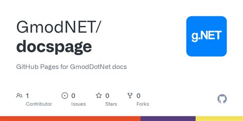 Github Gmodnetdocspage Github Pages For Gmoddotnet Docs