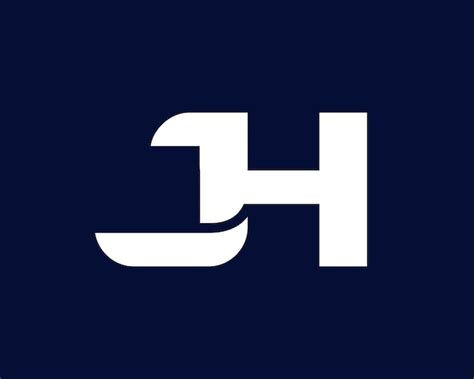 Premium Vector The Letter Jh Is On A Blue Background Jh Logo