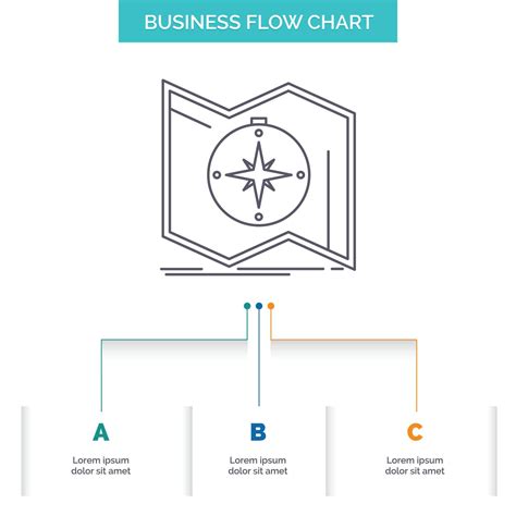 Direction Explore Map Navigate Navigation Business Flow Chart