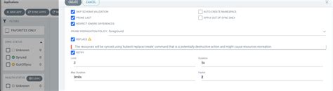 While Creating New App Via Ui If Retry Is Clicked It Gets Unchecked