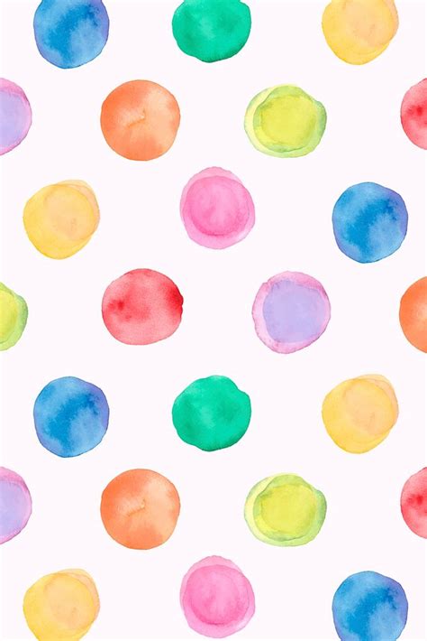 Aesthetic Watercolor Background Polka Dots Premium Photo Rawpixel