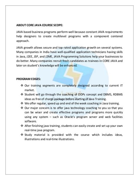 Advanced Java Course Syllabus Pdf