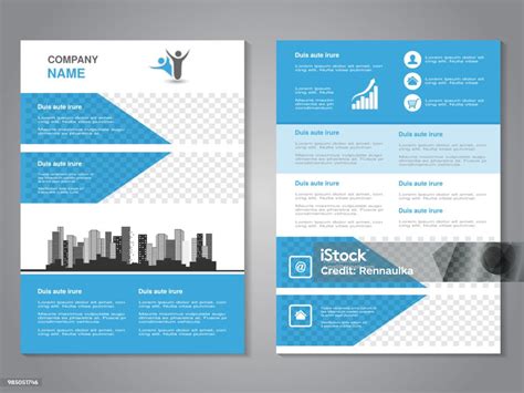 벡터 현대 브로슈어 흑백 건물의 배경 가진 추상 전단지 레이아웃 템플릿입니다 A4 크기에 대 한 가로 세로 비율입니다 파란색 회색 검은색과 흰색 색상의 포스터 잡지