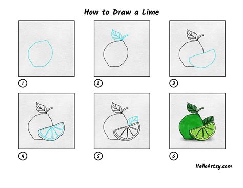 how to draw a lime helloartsy