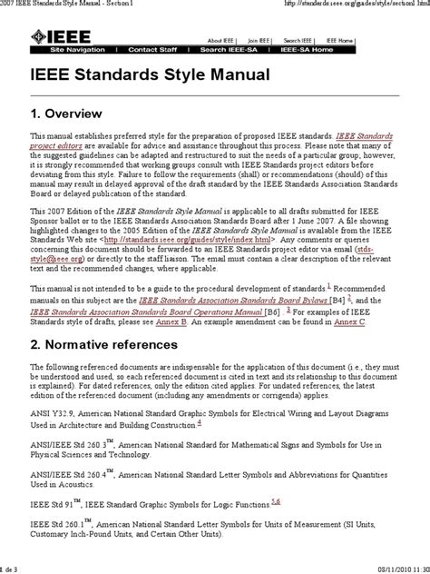 2007 Ieee Standards Style Manual Pdf International System Of Units