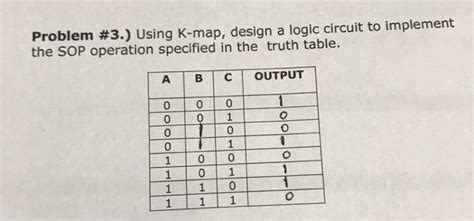 Solved Problem 3 Using K Map Design A Logic Circuit To