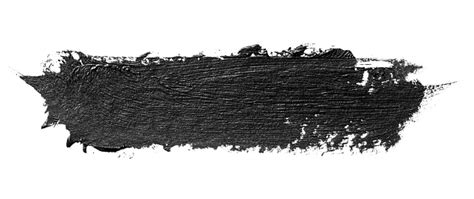 흰색 배경에 격리된 블랙 브러시 스트로크입니다 오일 페인트 추상 적 스트로크 수채화 브러시 스트로크 디자인 모형 개념에 대한