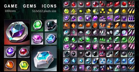 Gems Icons 01 2d Icons Unity Asset Store