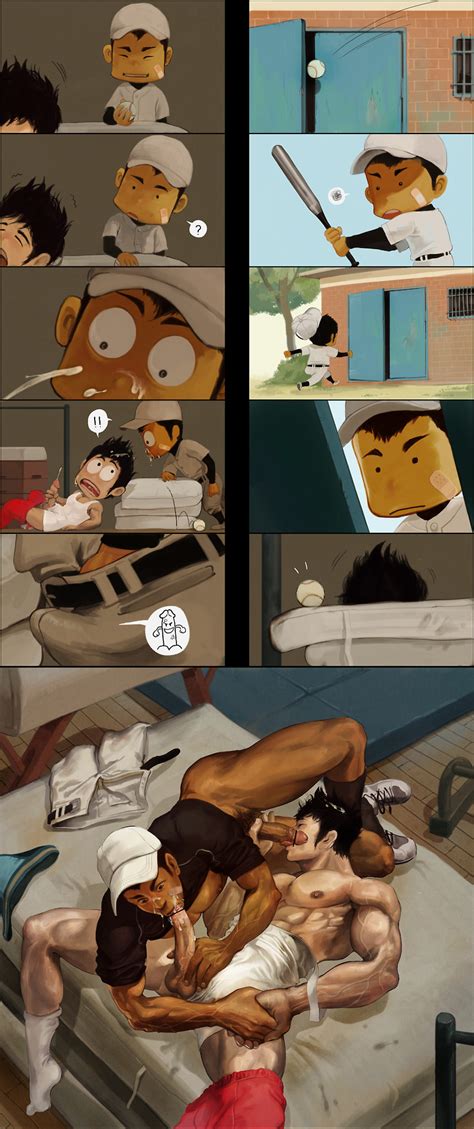 Rule 34 69 Baseball Comic Cum Gay Gym Storeroom Male Masturbation