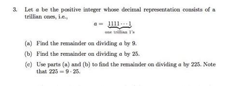 Let A Be The Positive Integer Whose Decimal Chegg