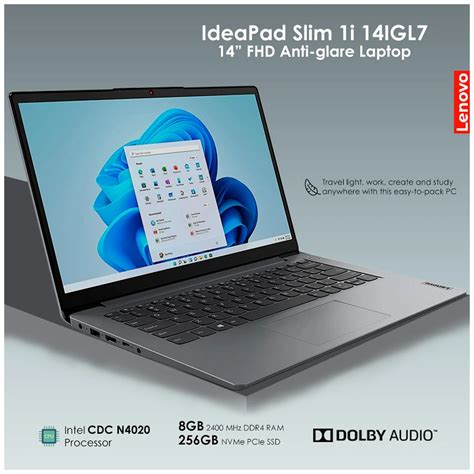 Lenovo Ideapad Slim Igl Intel Celeron Cloud Grey Laptop