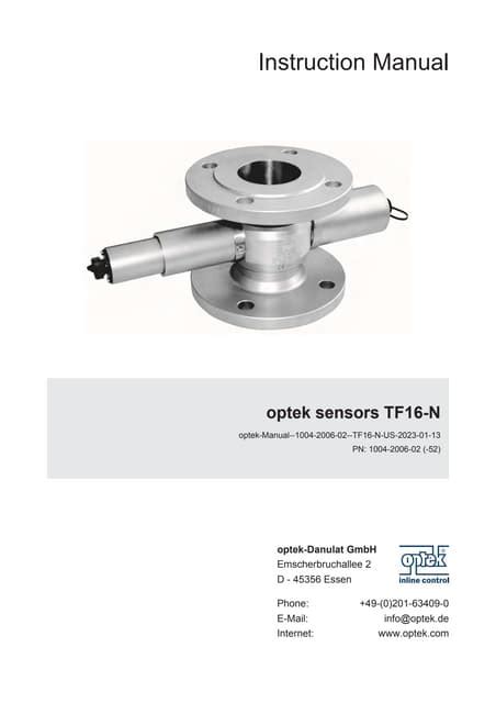 Optek Manual 1004 2006 02 Tf16 N Us 2023 01 13 Pdf
