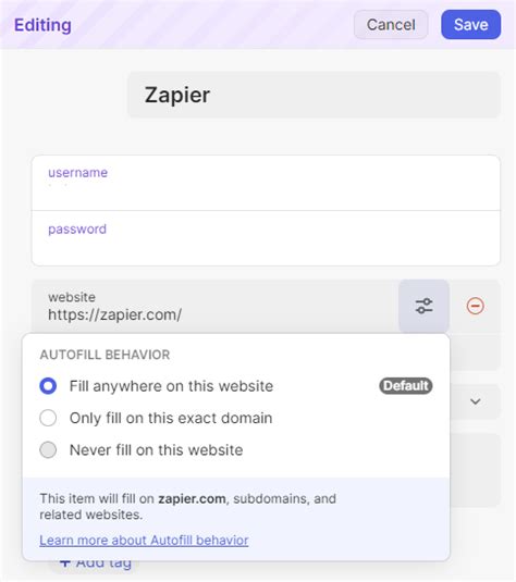 how to disable 1password for certain sites