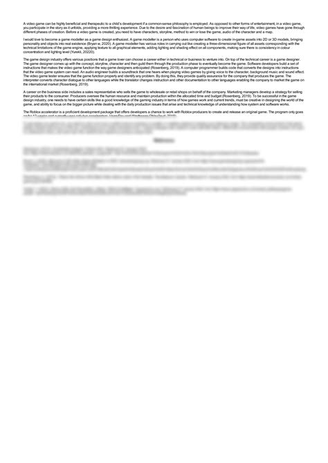 Solution Case Study Computer Science Game Design Studypool