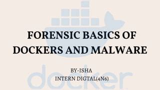 Forensic Basics Of Docker And Malware PDF