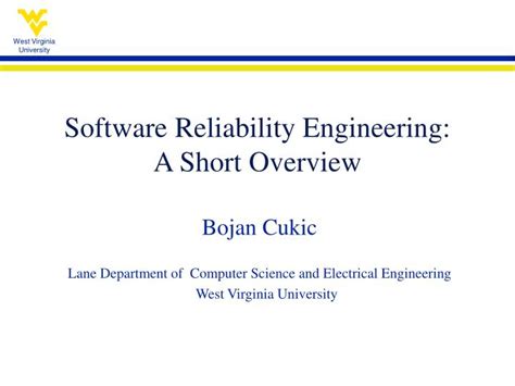 Ppt Software Reliability Engineering A Short Overview Powerpoint Presentation Id799590