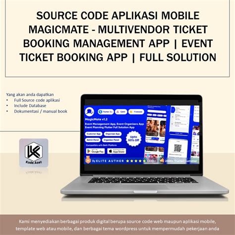 Jual Source Code Aplikasi Mobile Magicmate Multivendor Ticket Booking Management App Event