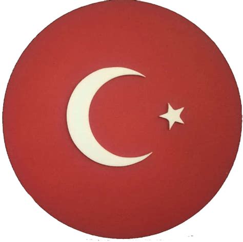 Türk Bayrağı Yuvarlak Resimleri