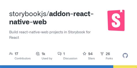 Github Storybookjs Addon React Native Web Build React Native Web Projects In Storybook For React