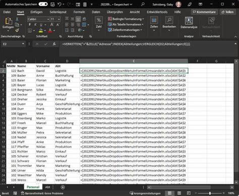 Excel Wert Aus Dropdown Menü In Zellbezug Umwandeln Pctipp Ch