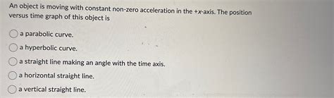 solved an object is moving with constant non zero
