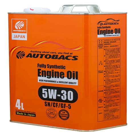 AUTOBACS Engine Oil SAE 5W30 API SN/CF 4л. Масло в двигателе AUTOBACS 5W30.