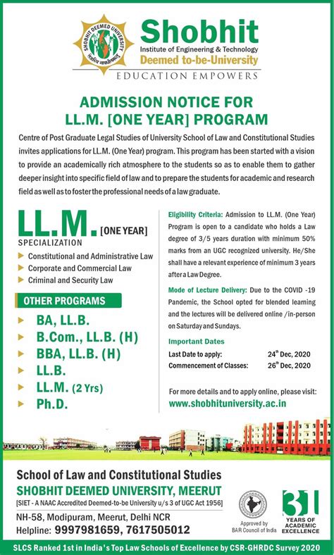 shobhit university on linkedin admissionnotice2020