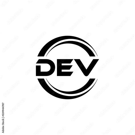 Dev Letter Logo Design With White Background In Illustrator Vector