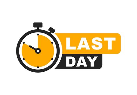 Premium Vector Last Day Banner With Timer Last Offer Label
