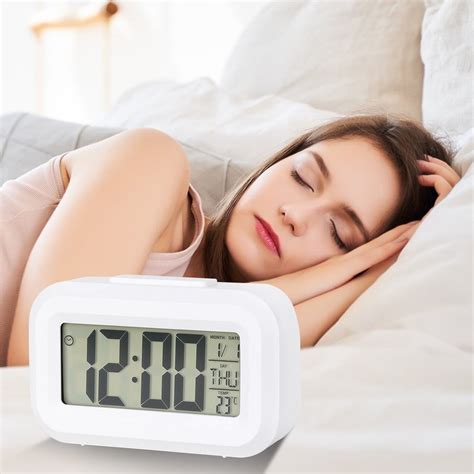 Egymen Digital Electronic Clock Led Display Alarm Clock Stereo Digital Display Clock Snooze