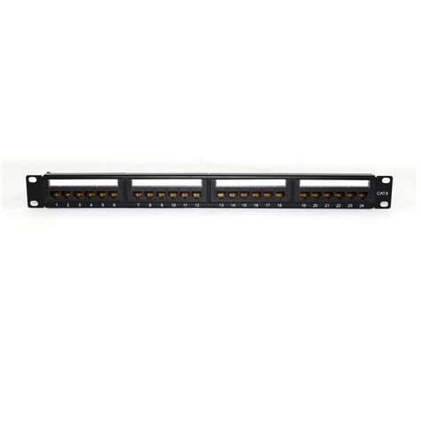 24 Port 1U 19 UTP Cat6 Patch Panel With Cable Management Antiference