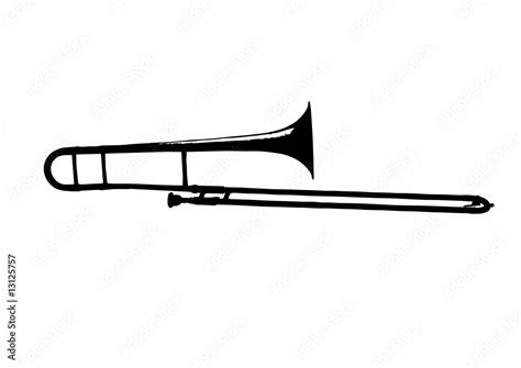 Trombone Silhouette Isolated Vector Illustration Stock Vector Adobe Stock