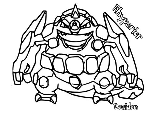 Rhyperior Coloring Page